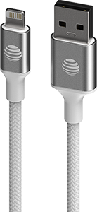 AT&T 10-Foot USB A to Lightning Cable - White White from AT&T