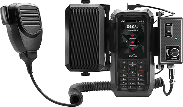 GPS Black Lockbox Mobile Mounting with Push to Talk Speaker System Kit ...