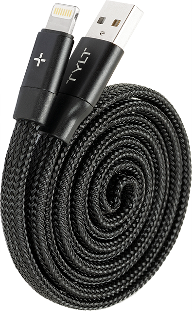 Tylt Black Twirl Lightning Charge and Sync Cable Black from AT&T