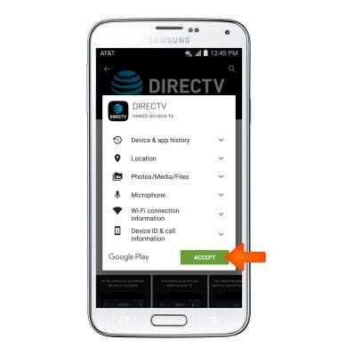 Samsung Galaxy S5 (G900A) - DIRECTV App - AT&T