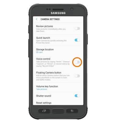 Samsung Galaxy S7 active (G891A) - Camera & Video Settings - AT&T