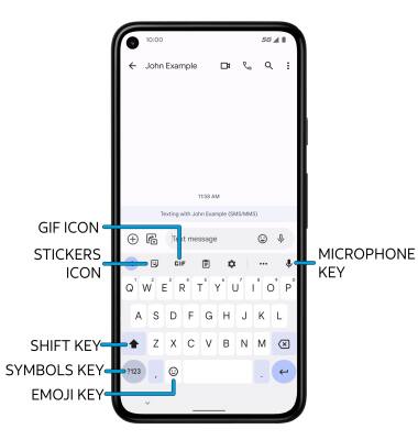 Google Pixel 4a 5G / Pixel 5 (GD1YQ/G025E) - Keyboard & Typing - AT&T