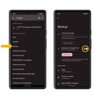 Google Pixel 6a (GX7AS) - Back up & Restore with Google - AT&T