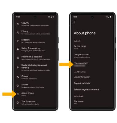 Google Pixel 6 (G9S9B) - Find IMEI, Phone & Serial Number - AT&T