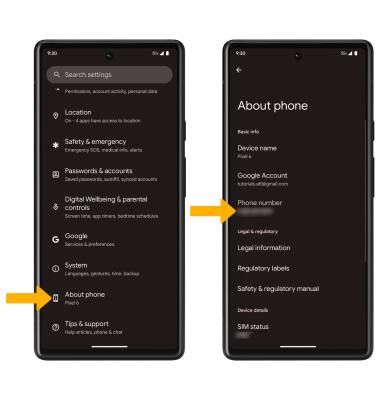 Google Pixel 6 (G9S9B) - Find IMEI, Phone & Serial Number - AT&T