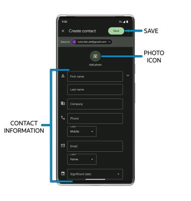 Google Pixel 6 Pro (G8V0U) - Contacts - AT&T