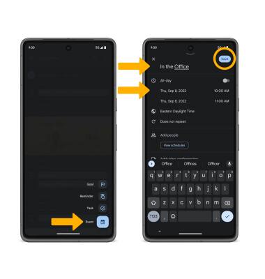 Google Pixel 7 (GQML3) - Calendar - AT&T