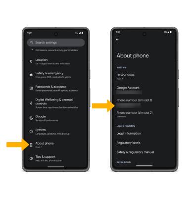 Google Pixel 7 (GQML3) - Find IMEI, Phone & Serial Number - AT&T