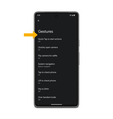 Google Pixel 7 (GQML3) - Gestures & Motion - AT&T