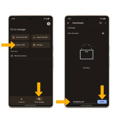 Google Pixel 7 Pro (GE2AE) - Contacts - AT&T