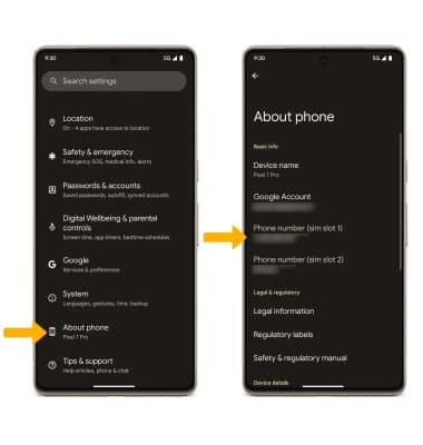 Google Pixel 7 Pro (GE2AE) - Find IMEI, Phone & Serial Number - AT&T