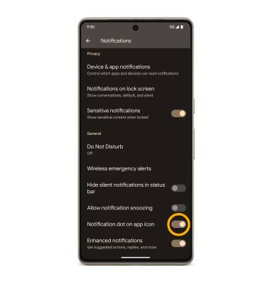 Google Pixel 7 Pro (GE2AE) - Notifications & Alerts - AT&T