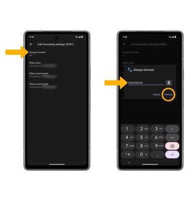 Google Pixel 7a (GWKK3) - Call Forwarding - AT&T