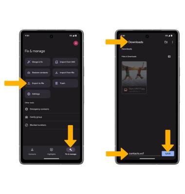 Google Pixel 7a (GWKK3) - Contacts - AT&T