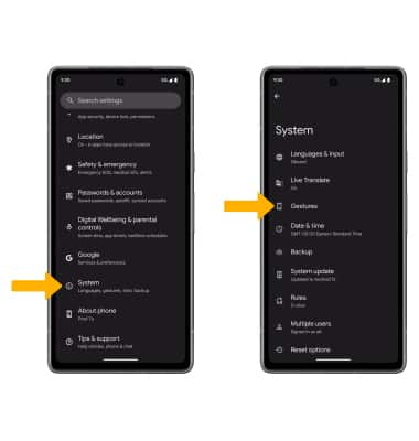 Google Pixel 7a (GWKK3) - Gestures & Motion - AT&T