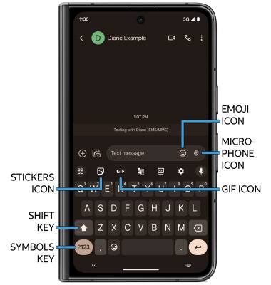 Google Pixel Fold (G9FPL) - Keyboard & Typing - AT&T