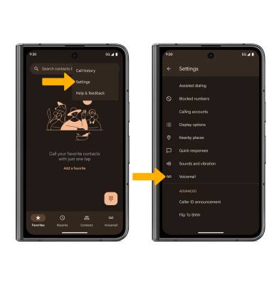 Google Pixel Fold (G9FPL) - Change or Reset Voicemail Password - AT&T