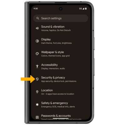 Google Pixel Fold (G9FPL) - Secure My Device - AT&T