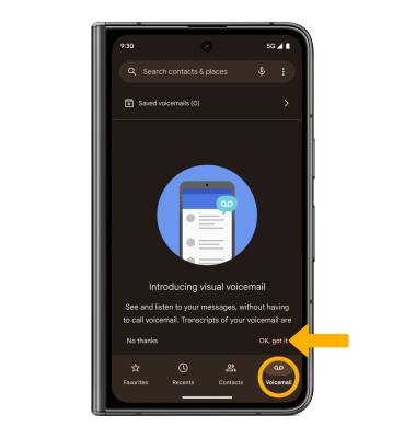 Google Pixel Fold (G9FPL) - Set up Voicemail - AT&T