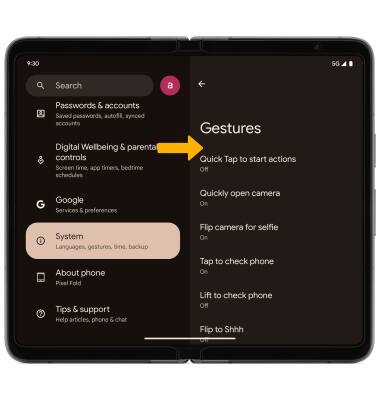 Google Pixel Fold (G9FPL) - Gestures & Motion - AT&T