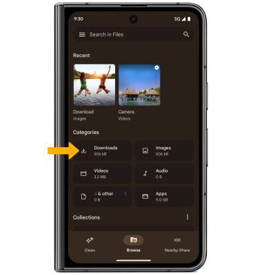 Google Pixel Fold (G9FPL) - Access Downloaded Files - AT&T