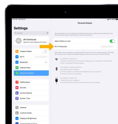 Apple 10.5 / 9.7 / 12.9-inch iPad Pro - Personal Hotspot - AT&T
