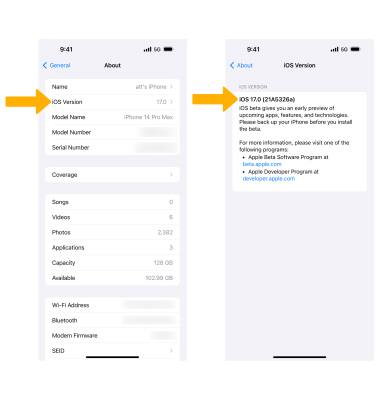 Apple iPhone 14 - Software Version - AT&T