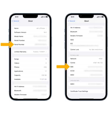 - Find IMEI & Serial Number - AT&T
