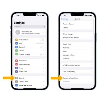 Apple iPhone 13 Pro Max - Reset Device - AT&T
