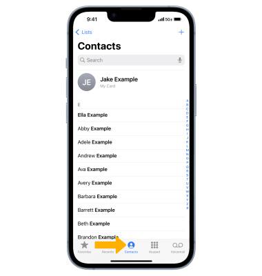 Apple iPhone 14 - Contacts - AT&T
