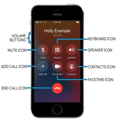 Apple iPhone SE (2016) - In-Call Options - AT&T