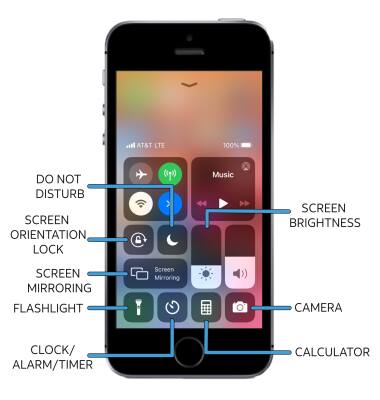Apple iPhone SE (2016) - Control Center - AT&T