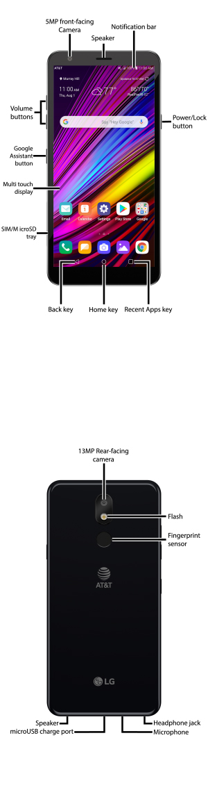LG Prime 2 (LM-X320AA) Diagrama - Ayuda con los dispositivos de AT&T