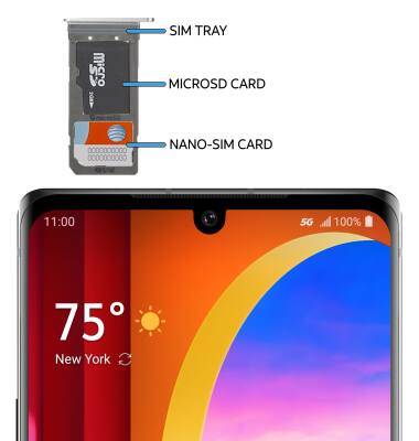 LG Velvet 5G (LM-G900UM) - Insert SIM & Memory Card - AT&T