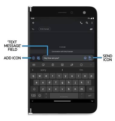 Microsoft Surface Duo (1930) - Send & Receive Messages - AT&T