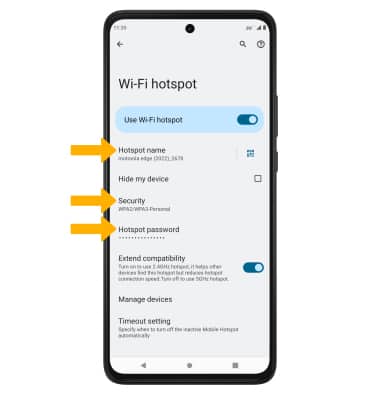 Motorola moto edge - 2022 (XT2205-2) - Mobile Hotspot - AT&T