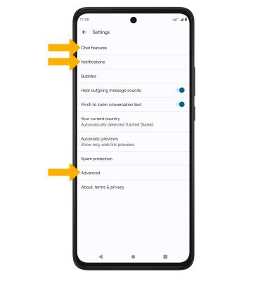 Motorola moto edge - 2022 (XT2205-2) - Messaging Settings - AT&T