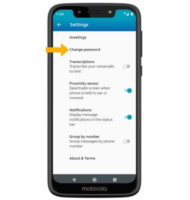 Motorola moto g7 PLAY (XT1952-5) - Change or Reset Voicemail Password ...