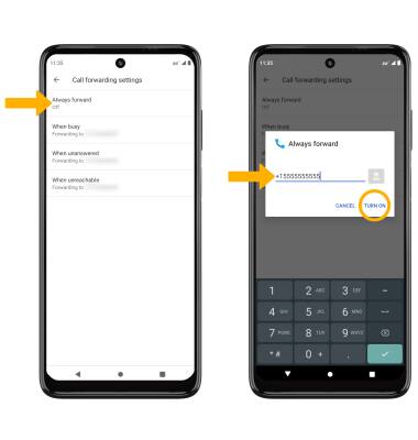 Motorola moto g 5G (XT2213-2) - Call Forwarding - AT&T