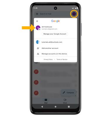 Motorola moto g 5G - 2022 (XT2213-2) - Send & Receive Email - AT&T