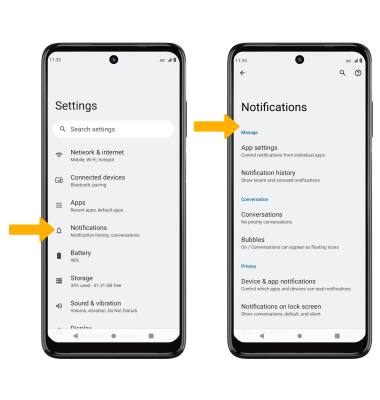Motorola moto g 5G (XT2213-2) - Notifications & Alerts - AT&T