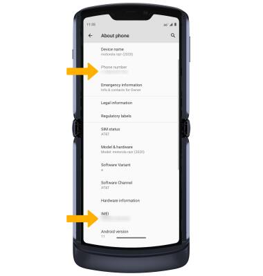 Motorola razr (XT2071-2) - Find IMEI, Phone & Serial Number - AT&T