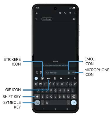 Motorola razr+ (XT2321-5) - Keyboard & Typing - AT&T