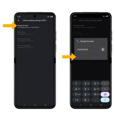 Motorola razr+ (XT2321-5) - Call Forwarding - AT&T