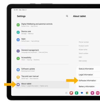 Samsung Galaxy Tab S9+ 5G (SM-X818U) - Software Version - AT&T