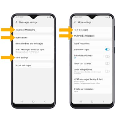 Samsung Galaxy A10e (A102U) - Messaging Settings - AT&T