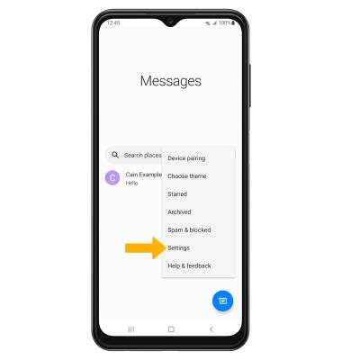 Samsung Galaxy A13 (SM-A135U) - Messaging Settings - AT&T