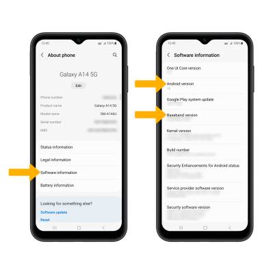 Samsung Galaxy A14 5G (SM-A146U) - Software Version - AT&T