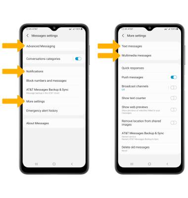 Samsung Galaxy A32 5G (SM-A 326U) - Messaging Settings - AT&T