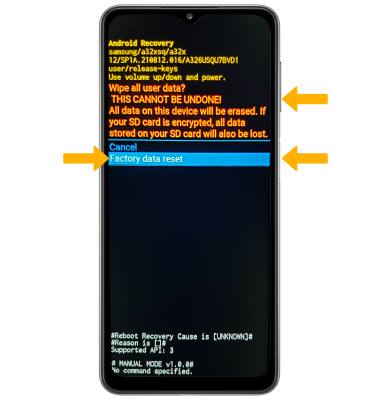 Samsung Galaxy A32 5G (SM-A 326U) - Reset Device - AT&T